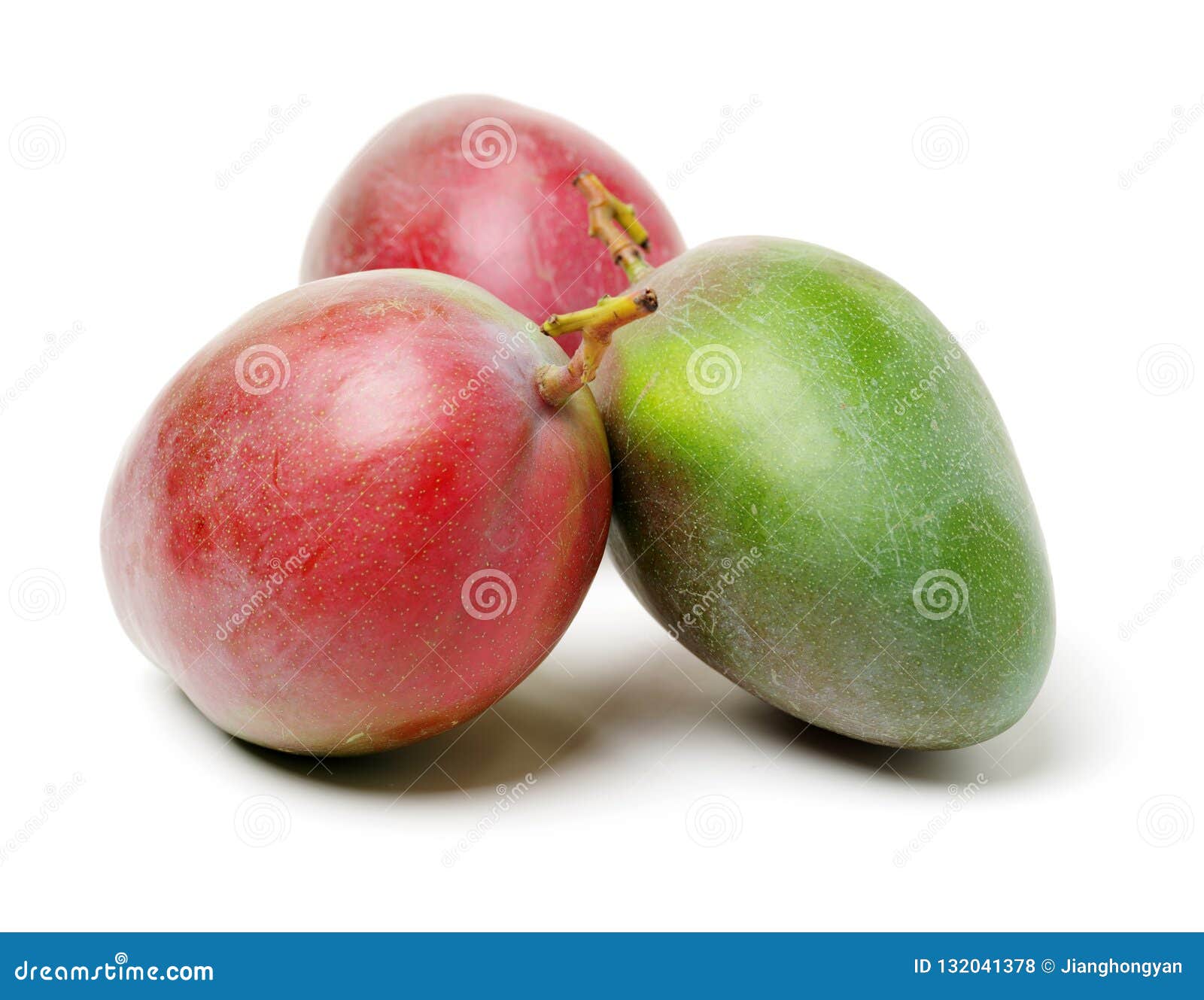 Ripe Red And Green Mango Fruit Stock Photo - Image of appetite, dessert ...