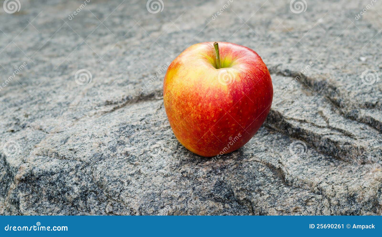 Ripe Red Juicy Apple on a Rock Stock Image - Image of ingredient ...