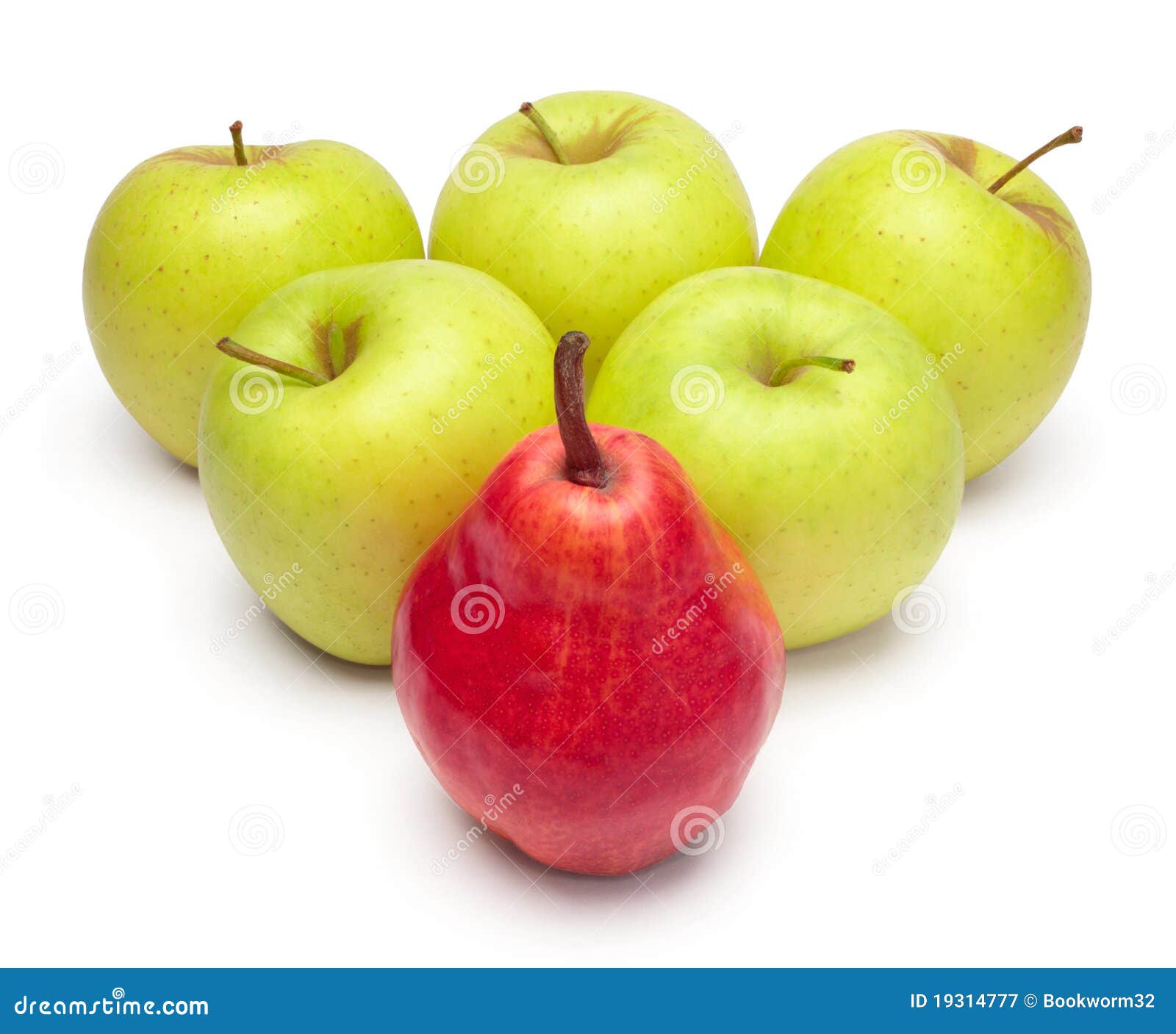 A Ripe Red Pear and Green Apples Stock Image - Image of flavor, fresh ...