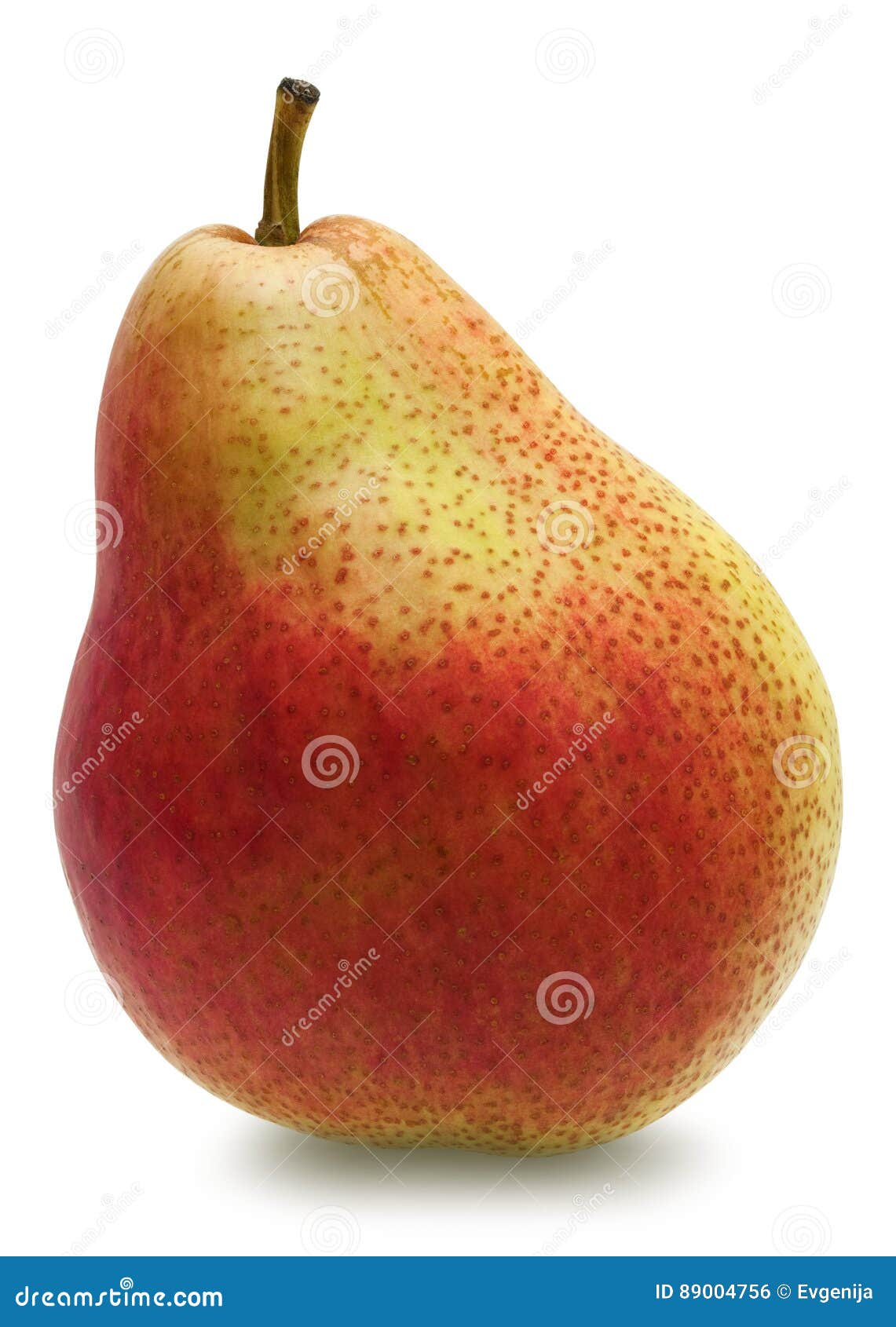 Ripe Red Pear Isolated Over White with Path Stock Photo - Image of ...