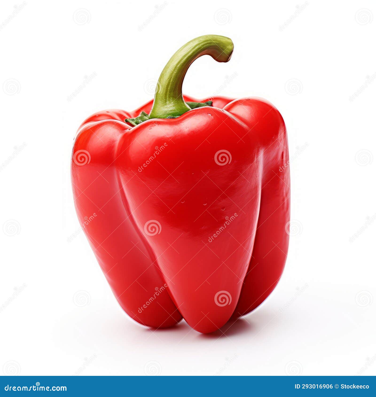 Ripe Red Pepper on White Background - High Resolution 3d Render Stock ...