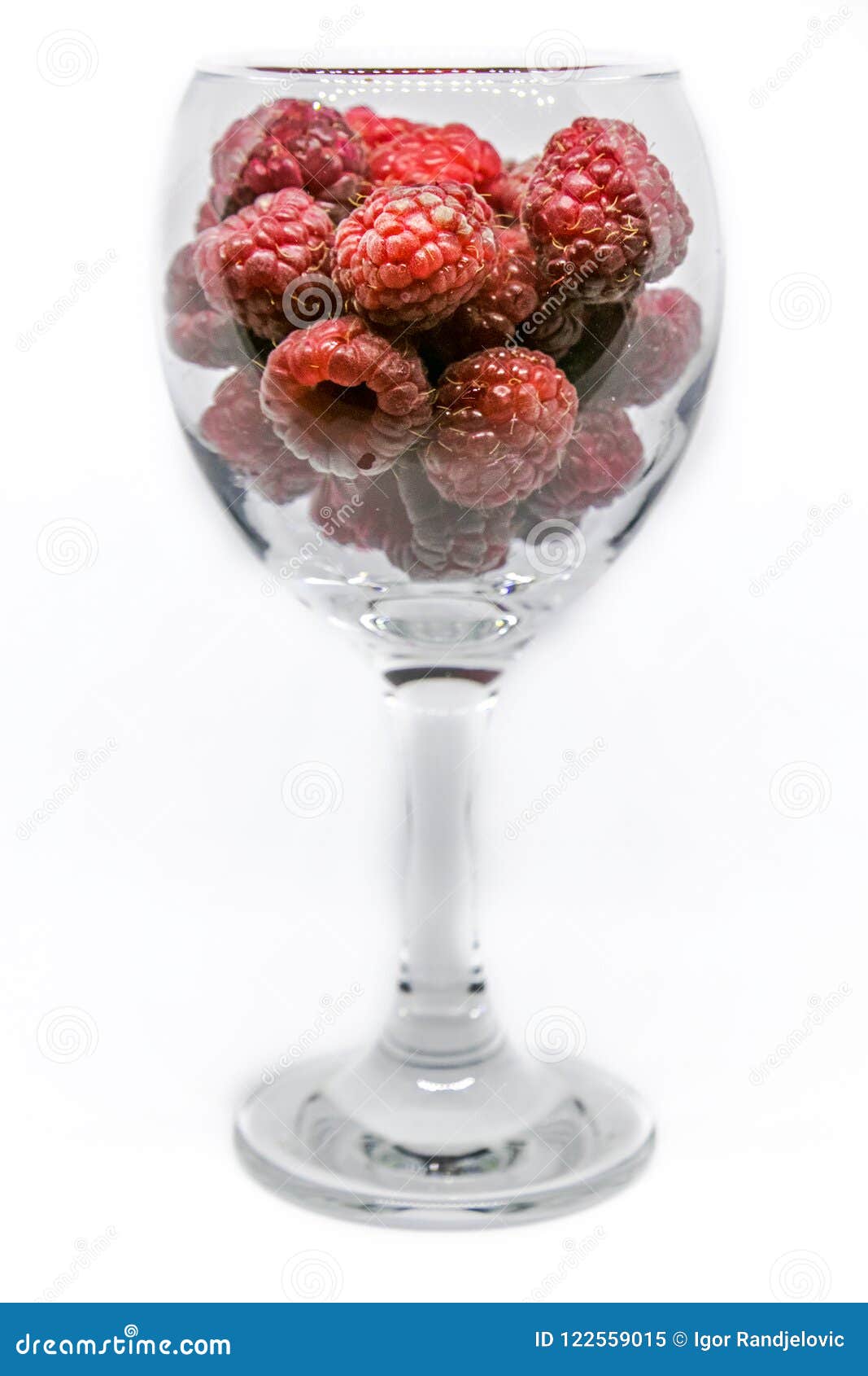Red Raspberryes in Wine Glass Stock Image - Image of freshness, summer ...