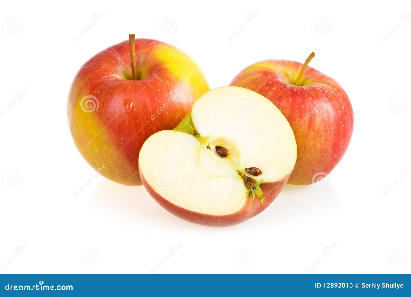 Ripe Red Sliced Apple Isolated Stock Photo - Image of season, juicy ...