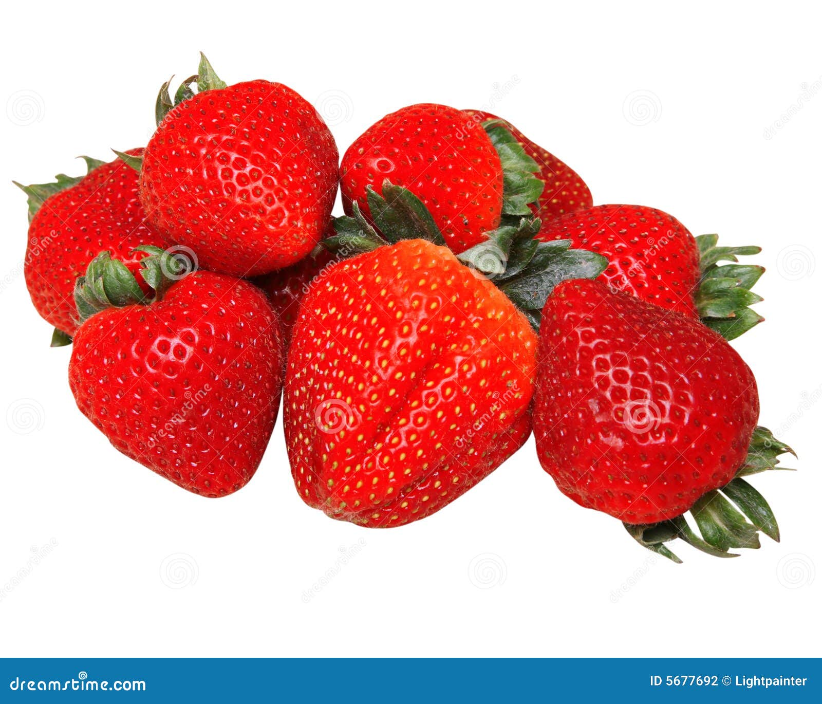 Ripe red strawberries stock photo. Image of stalks, pile - 5677692