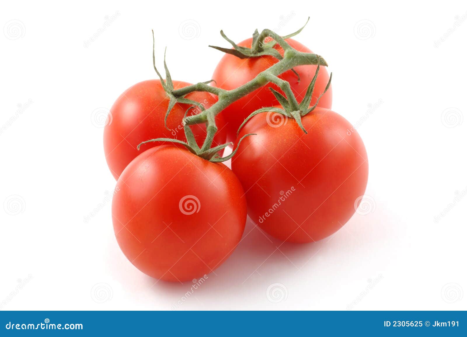 Tomatoes On Vine. Ripening Tomatoes On A Branch In The Open Field ...