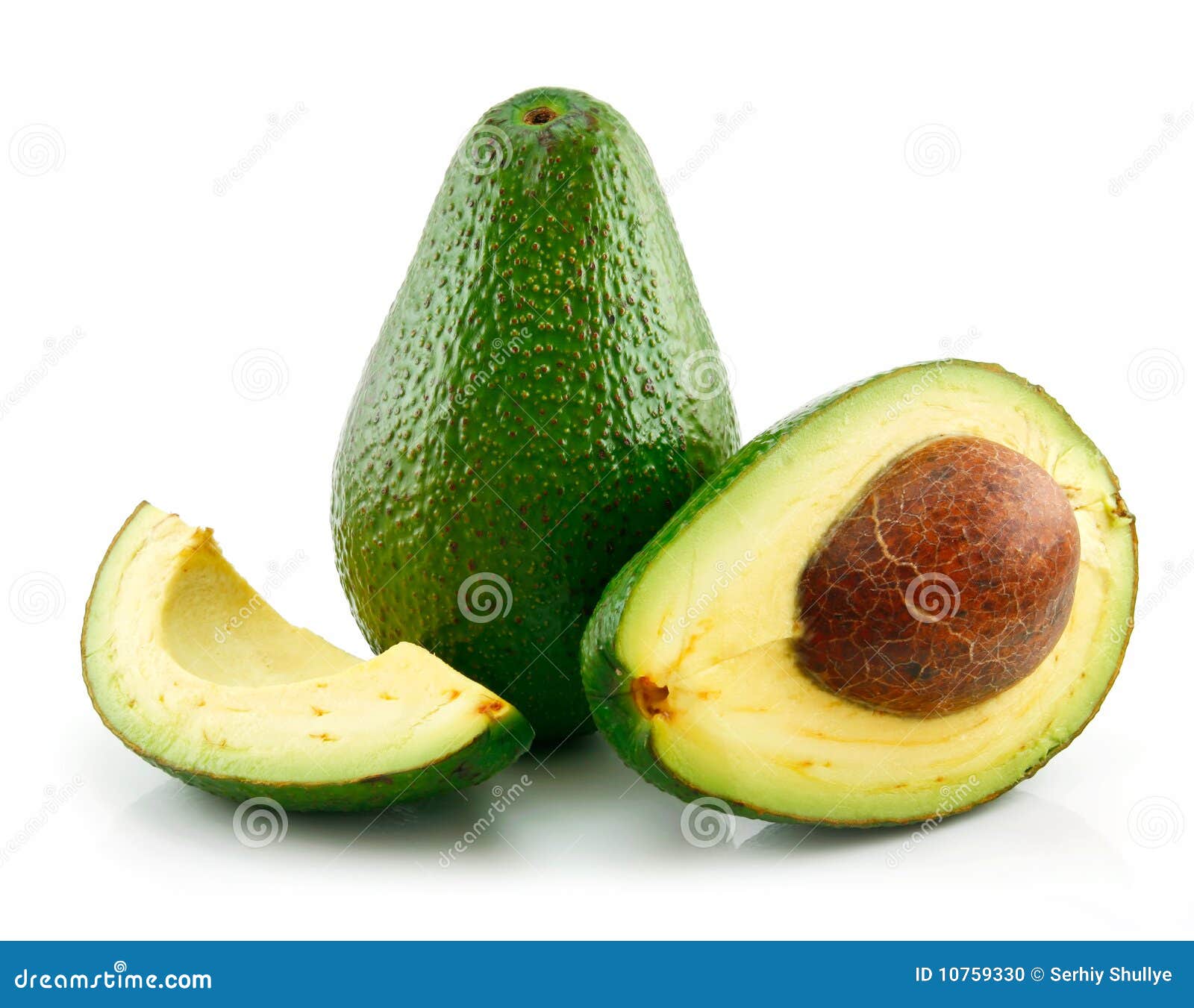 Ripe Sliced Avocado Isolated on White Stock Photo - Image of food ...