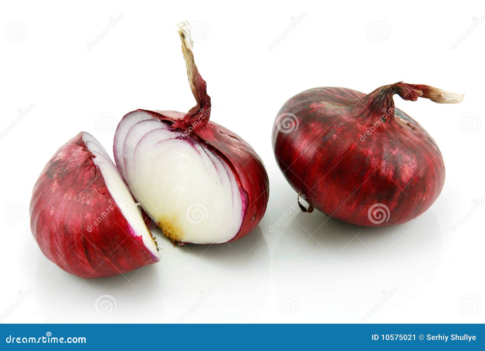 Ripe Sliced Red Onion Isolated on White Stock Image - Image of ...
