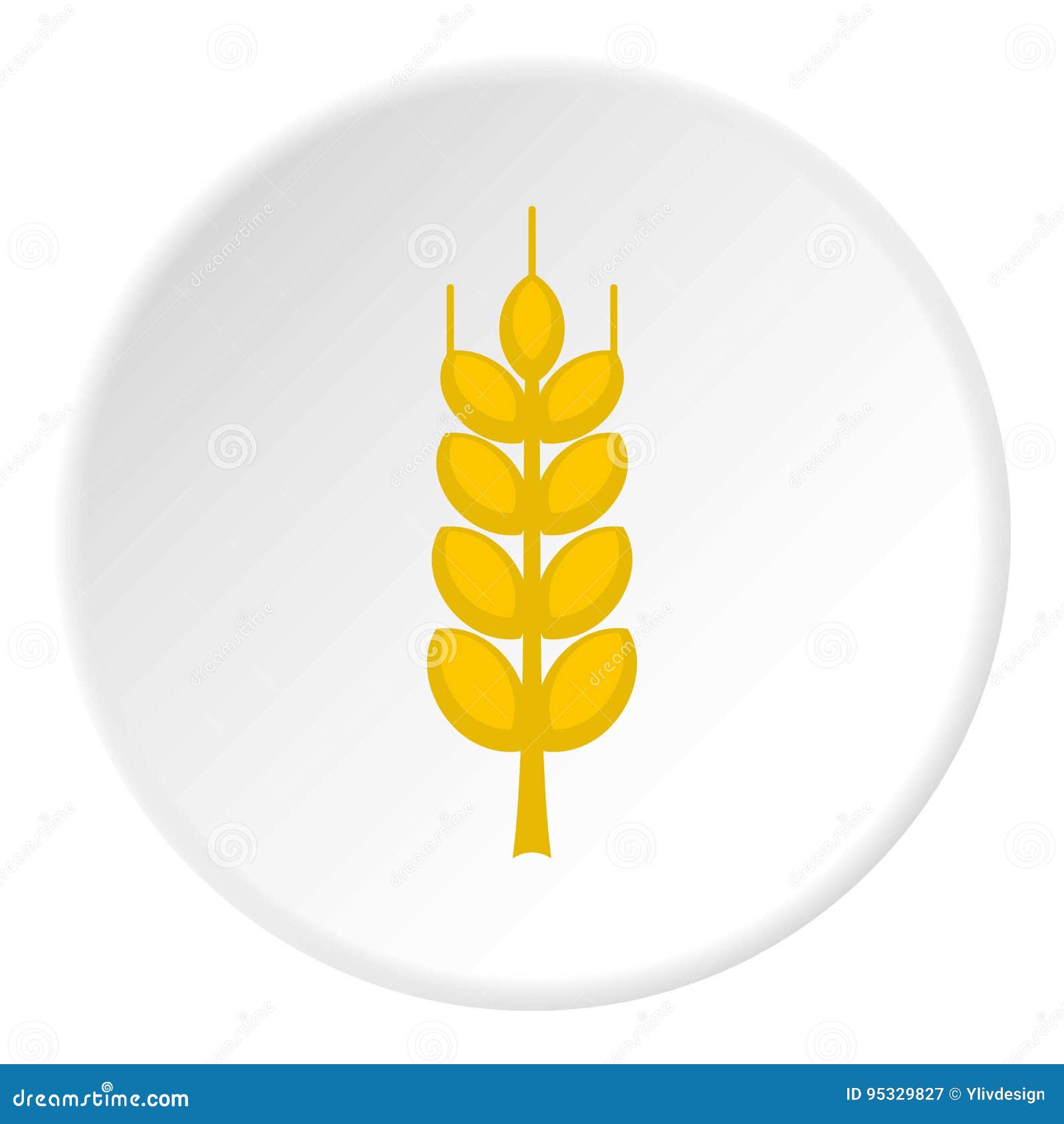 Ripe spike icon circle stock vector. Illustration of flour - 95329827