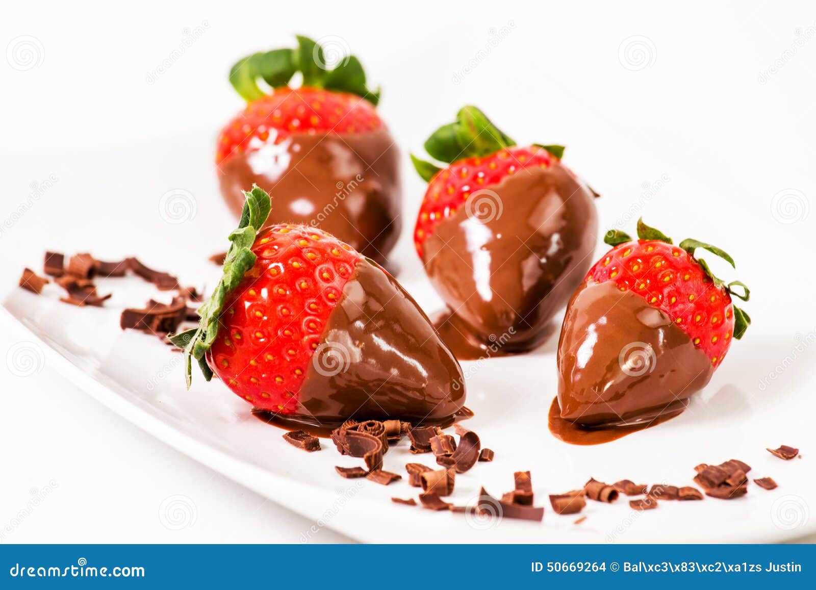 Ripe Strawberries Dipped in Chocolate. Stock Photo - Image of ...