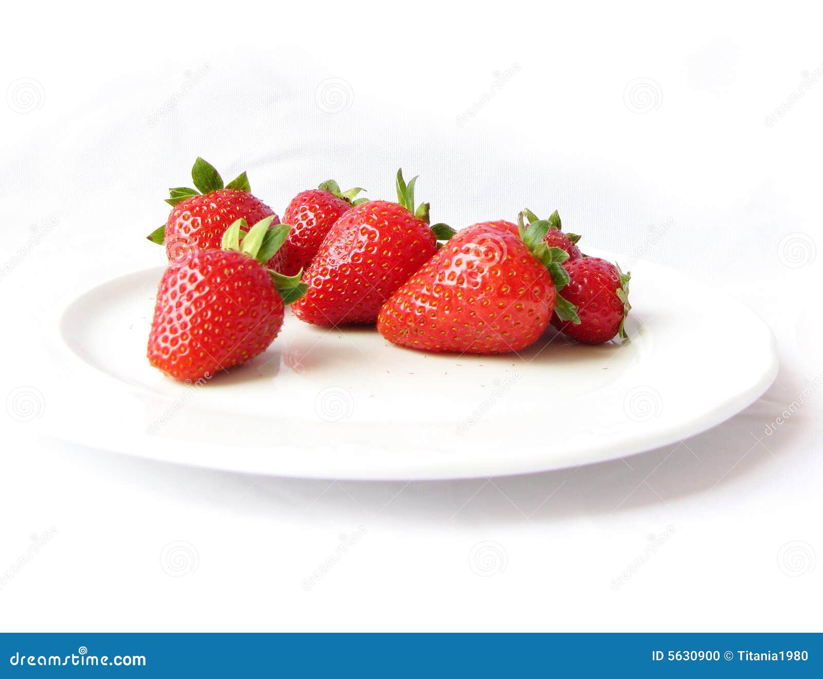 Ripe strawberries on plate stock photo. Image of nature - 5630900
