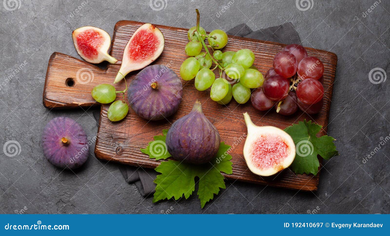 Ripe sweet figs and grapes stock image. Image of ripe - 192410697