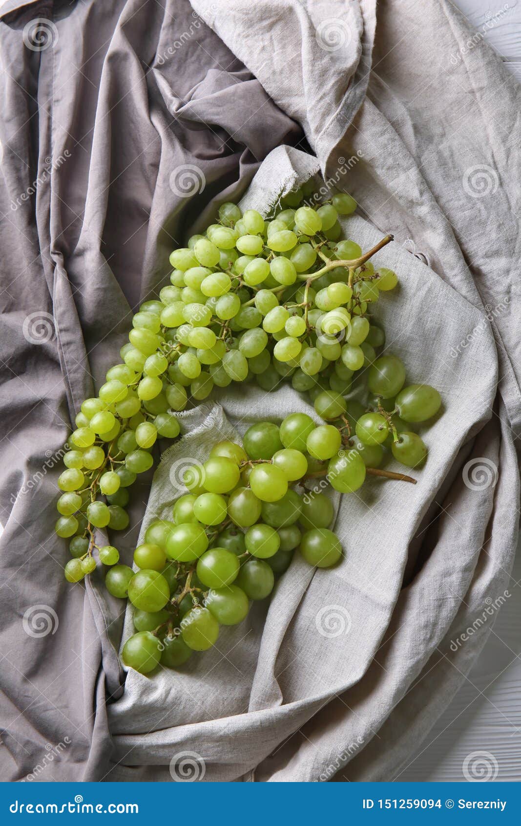 Ripe Sweet Grapes on Table, Top View Stock Photo - Image of table ...