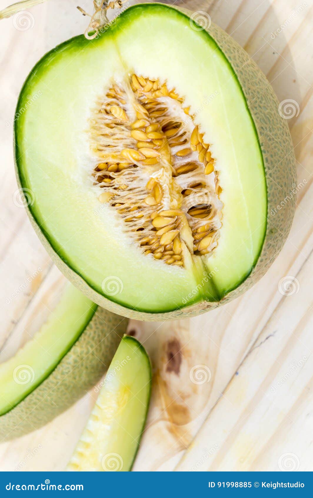 Ripe sweet melon. stock image. Image of wooden, fruits - 91998885