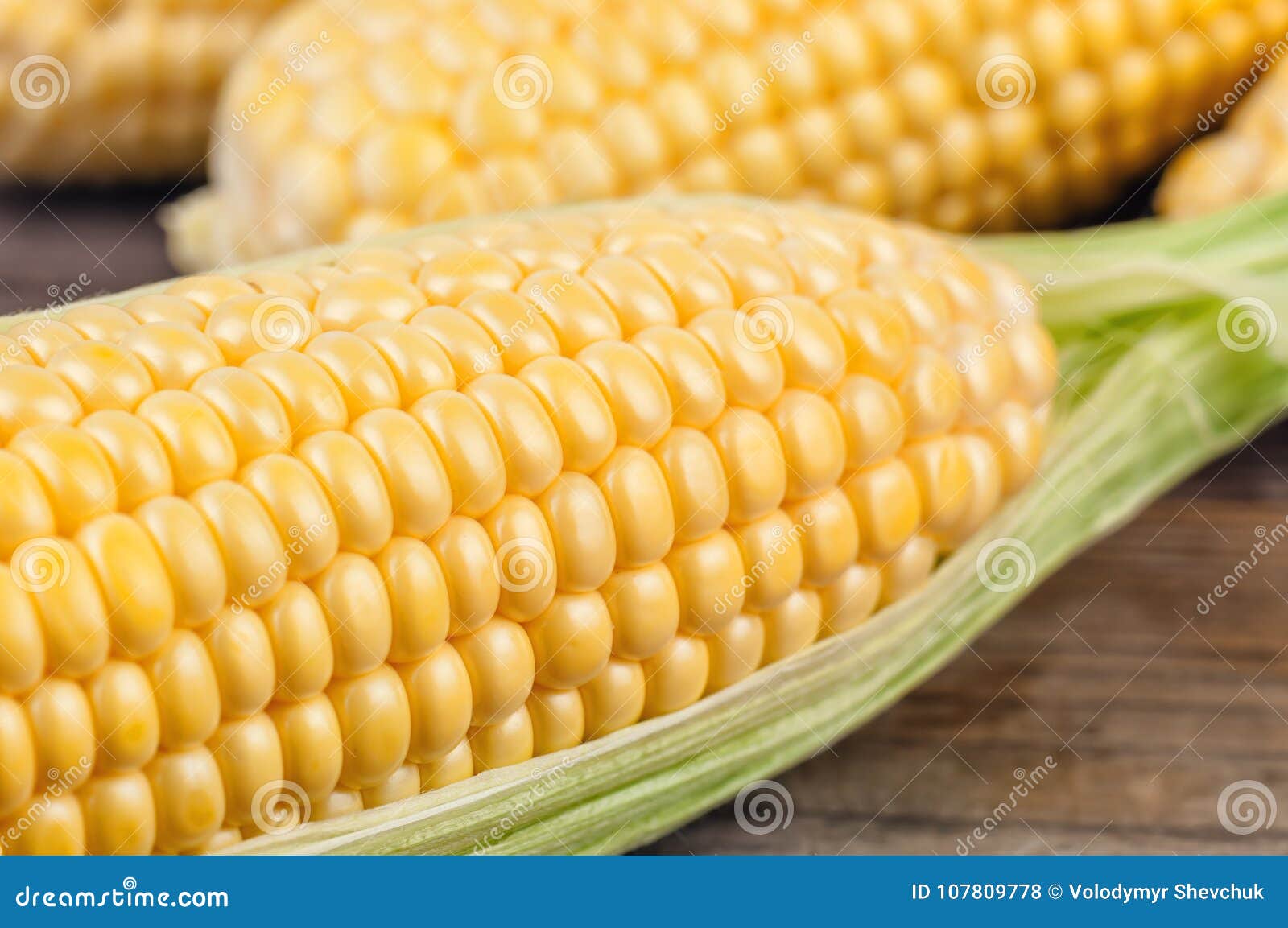 Ripe yellow corn stock photo. Image of wooden, burlap - 107809778