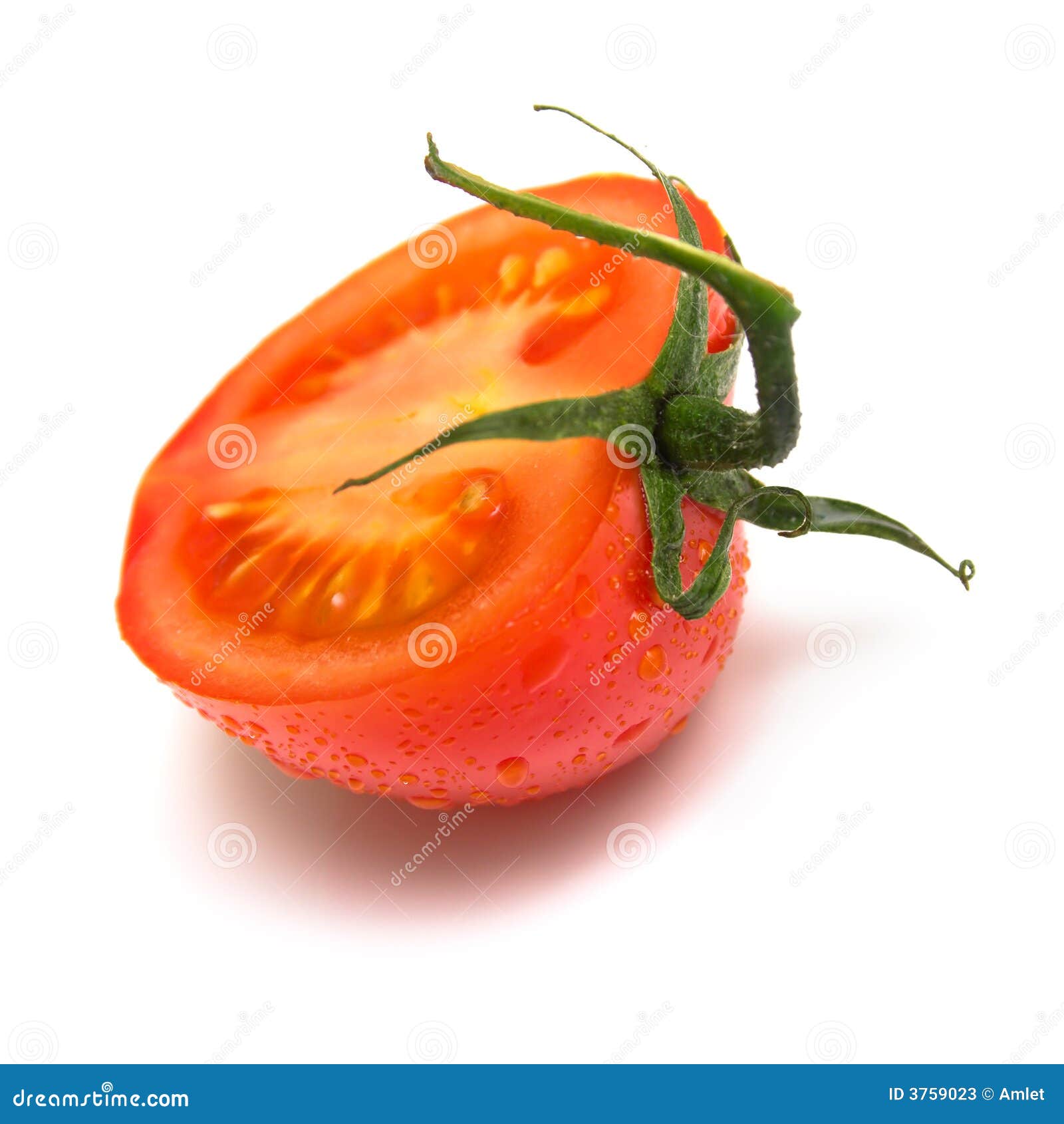 Red Ripe Tomato And Half Cut Isolated On White Background Cartoon ...