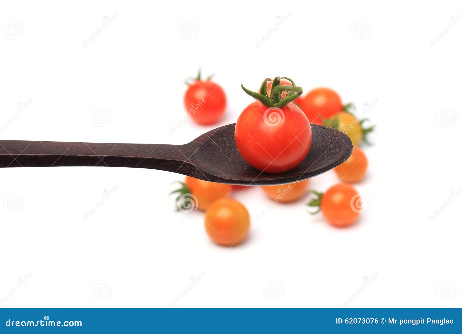 Ripe Tomato in Spoon Isolate. Stock Photo - Image of kitchen, round ...