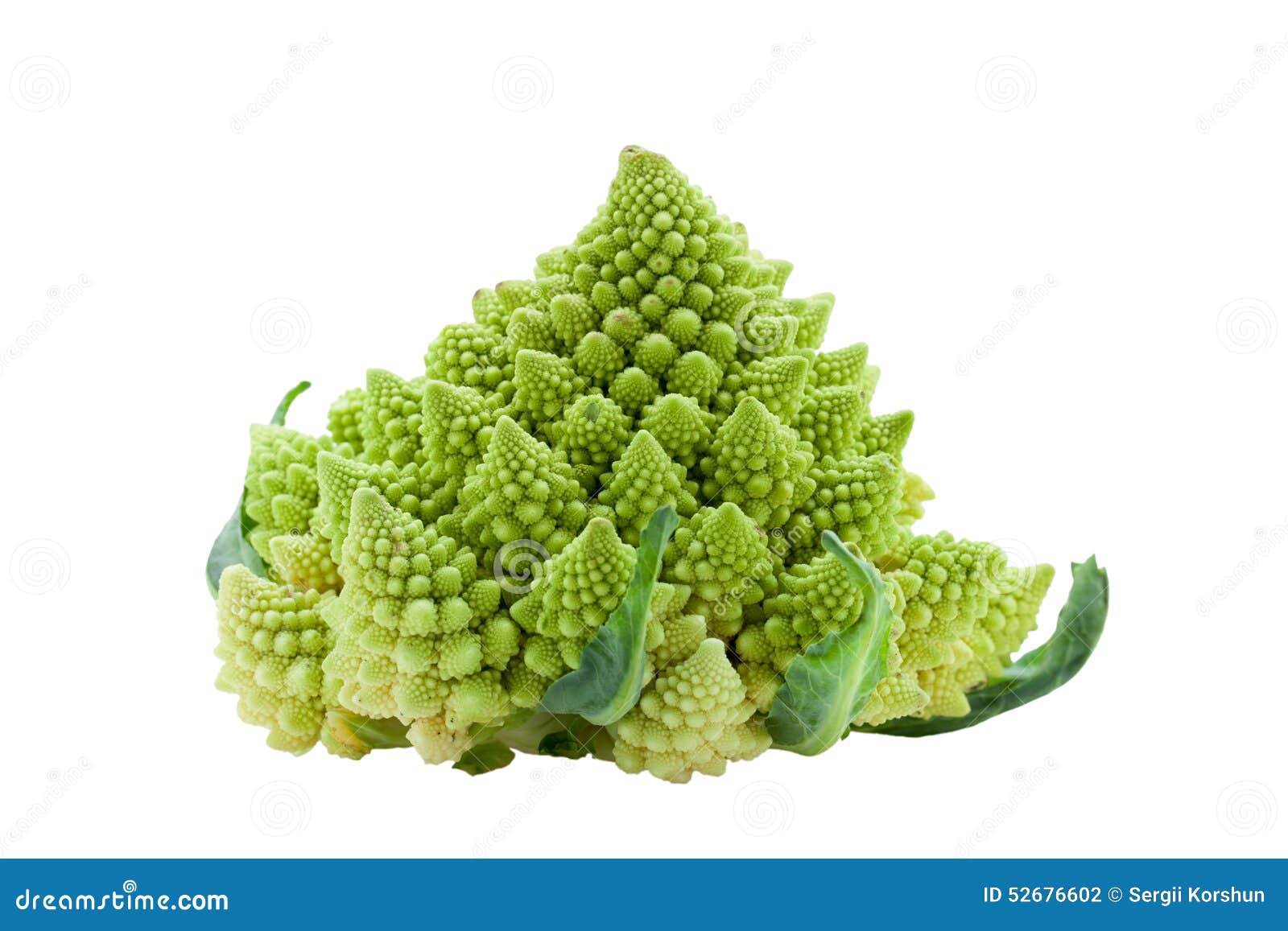 Ripe Vegetable Romanesco Broccoli or Cauliflower Cabbage Isolate Stock ...