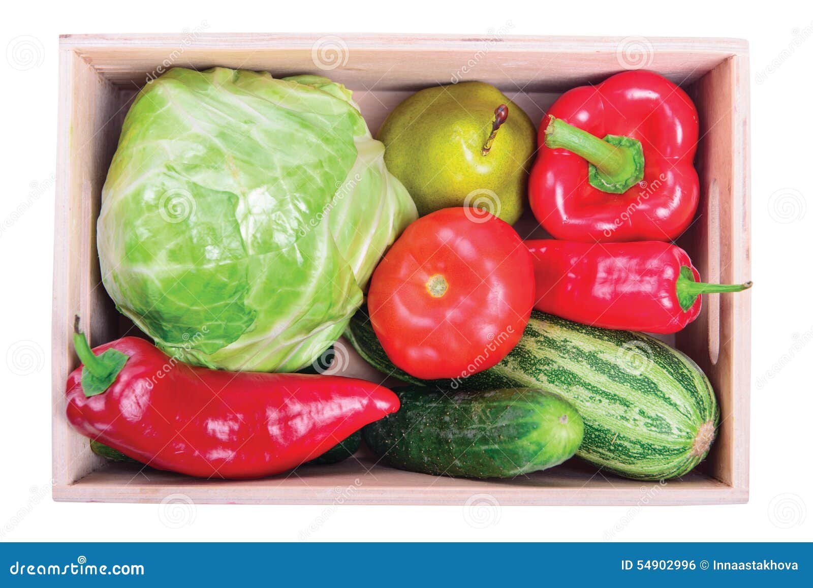 Ripe vegetables in box stock photo. Image of food, healthy - 54902996