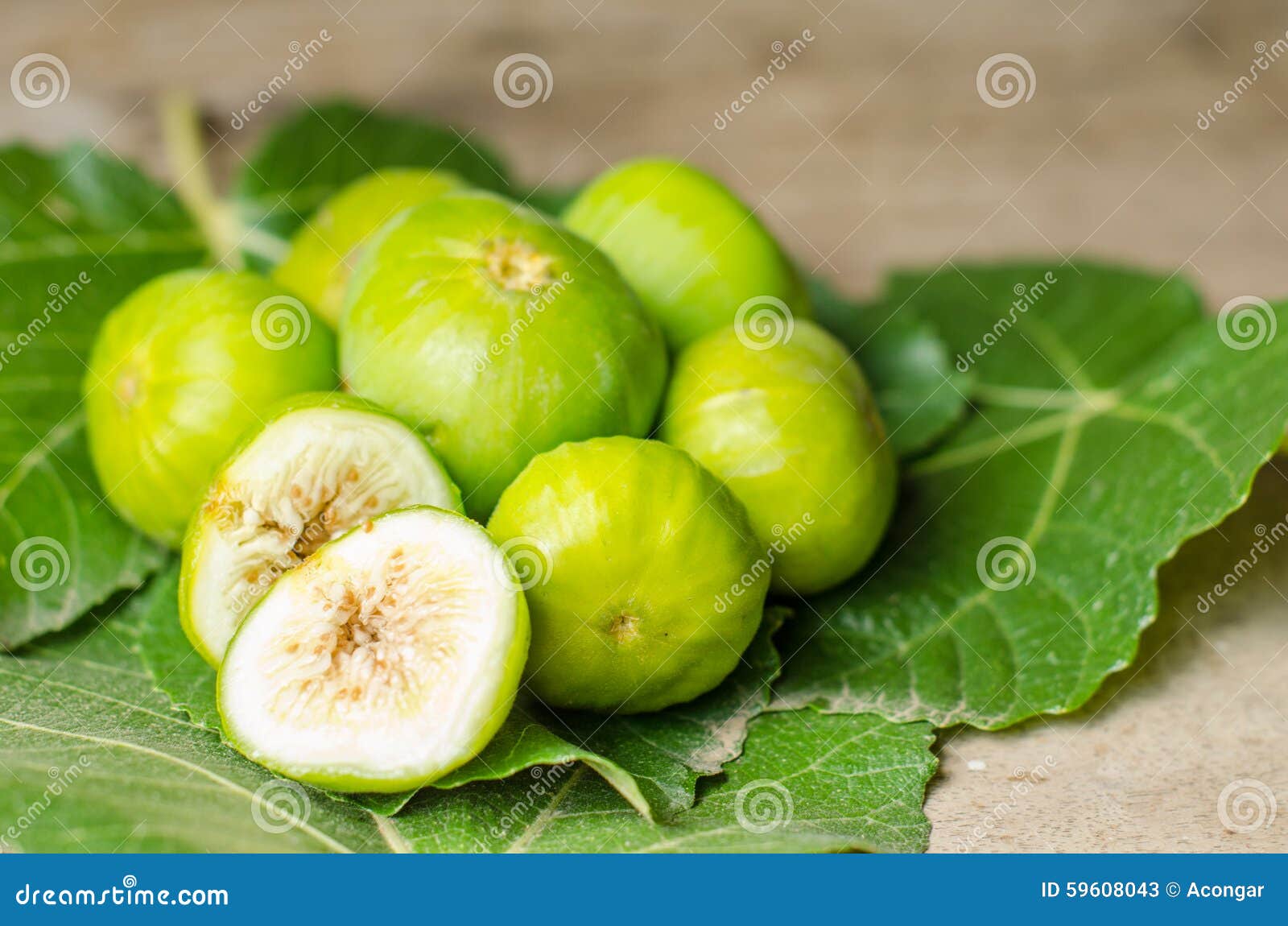 Ripe white/green figs. stock image. Image of wood, white - 59608043