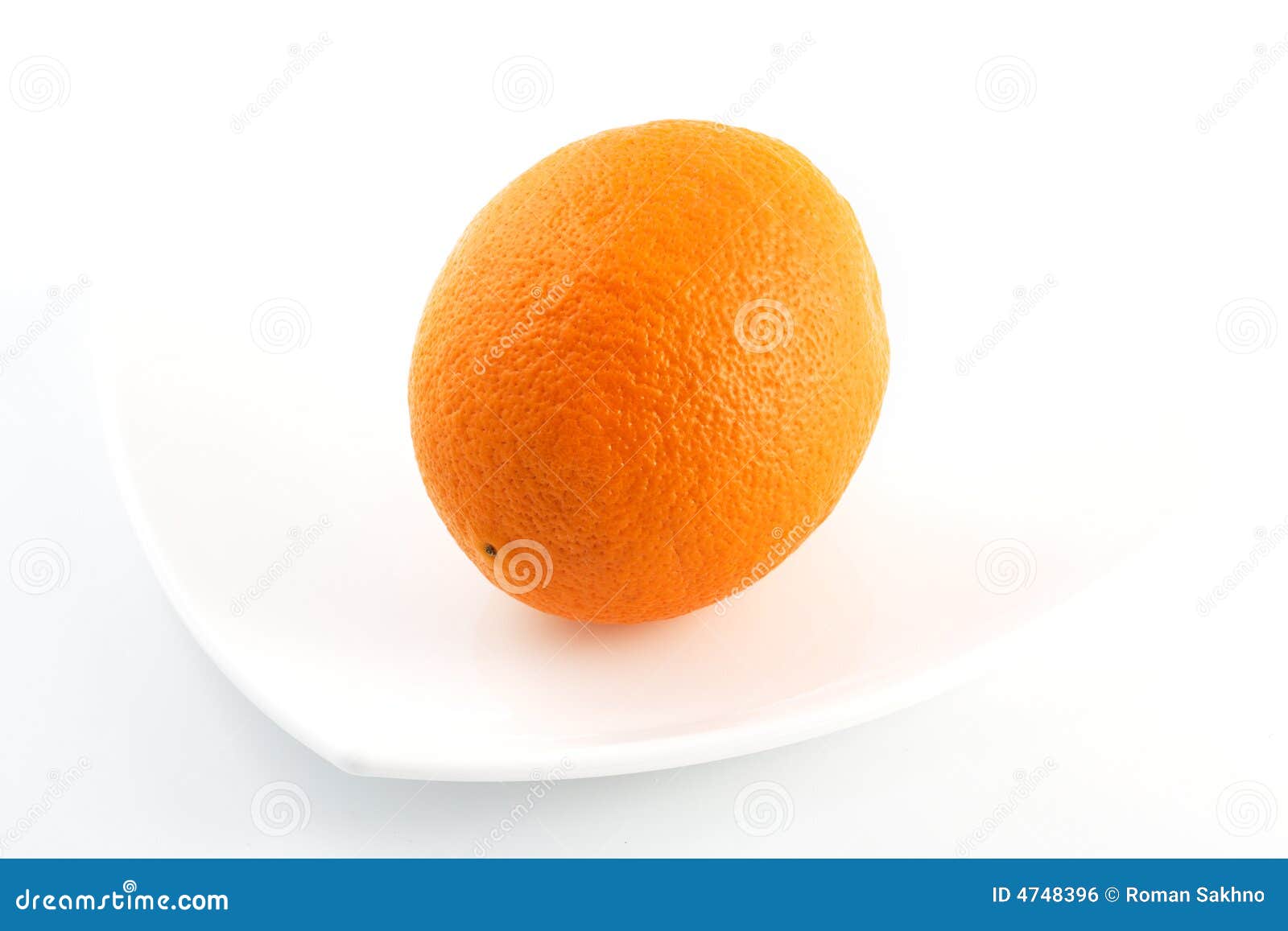 Ripe whole orange on plate stock photo. Image of plate - 4748396