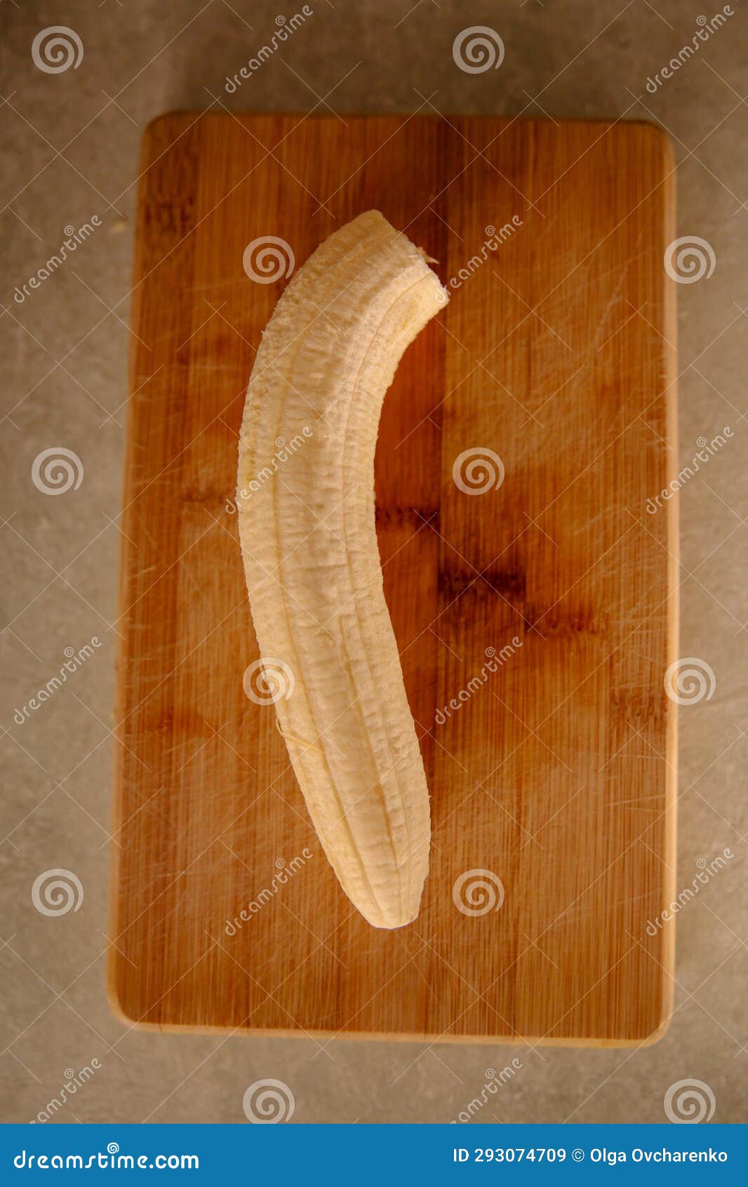Ripe Yellow Banana, Peeled Banana, Slices of Ripe Banana on the Kitchen ...