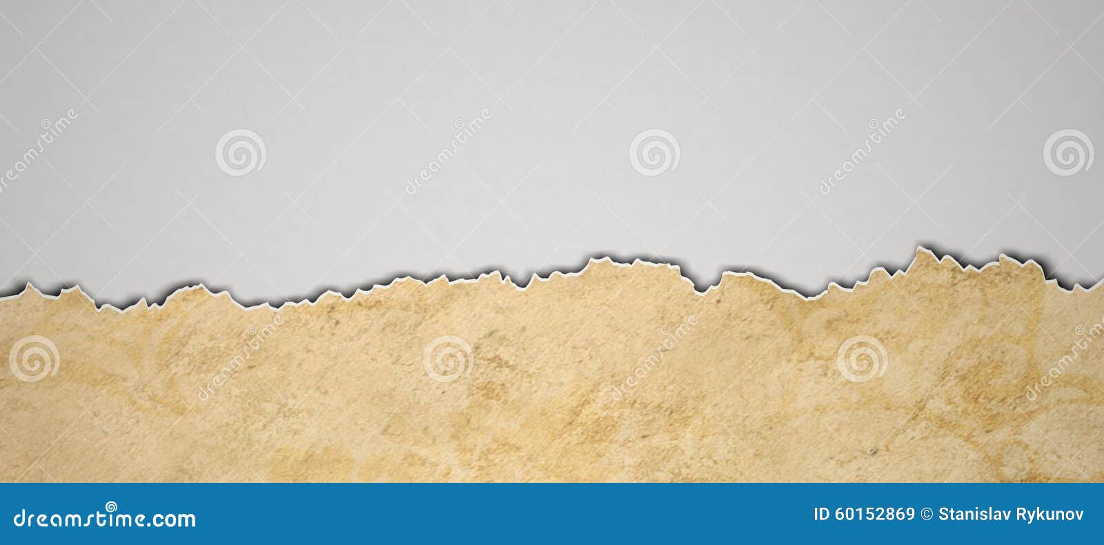 Riped Vintage Paper on Grunge Background Torn Old Paper Stock ...