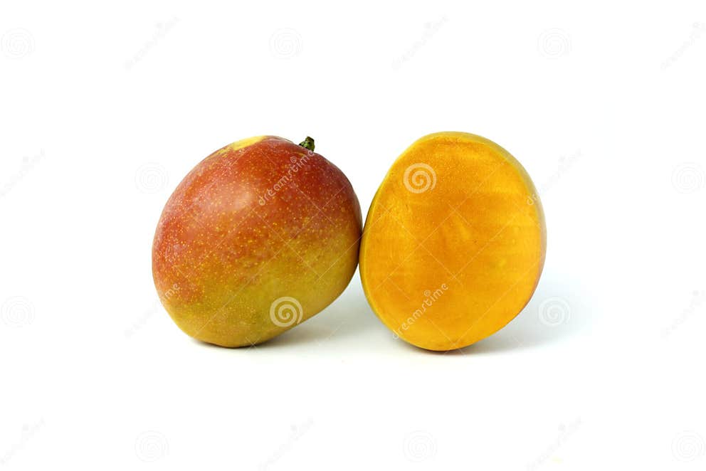 Ripened Mango and Cross Section of Mango Stock Image - Image of inside ...