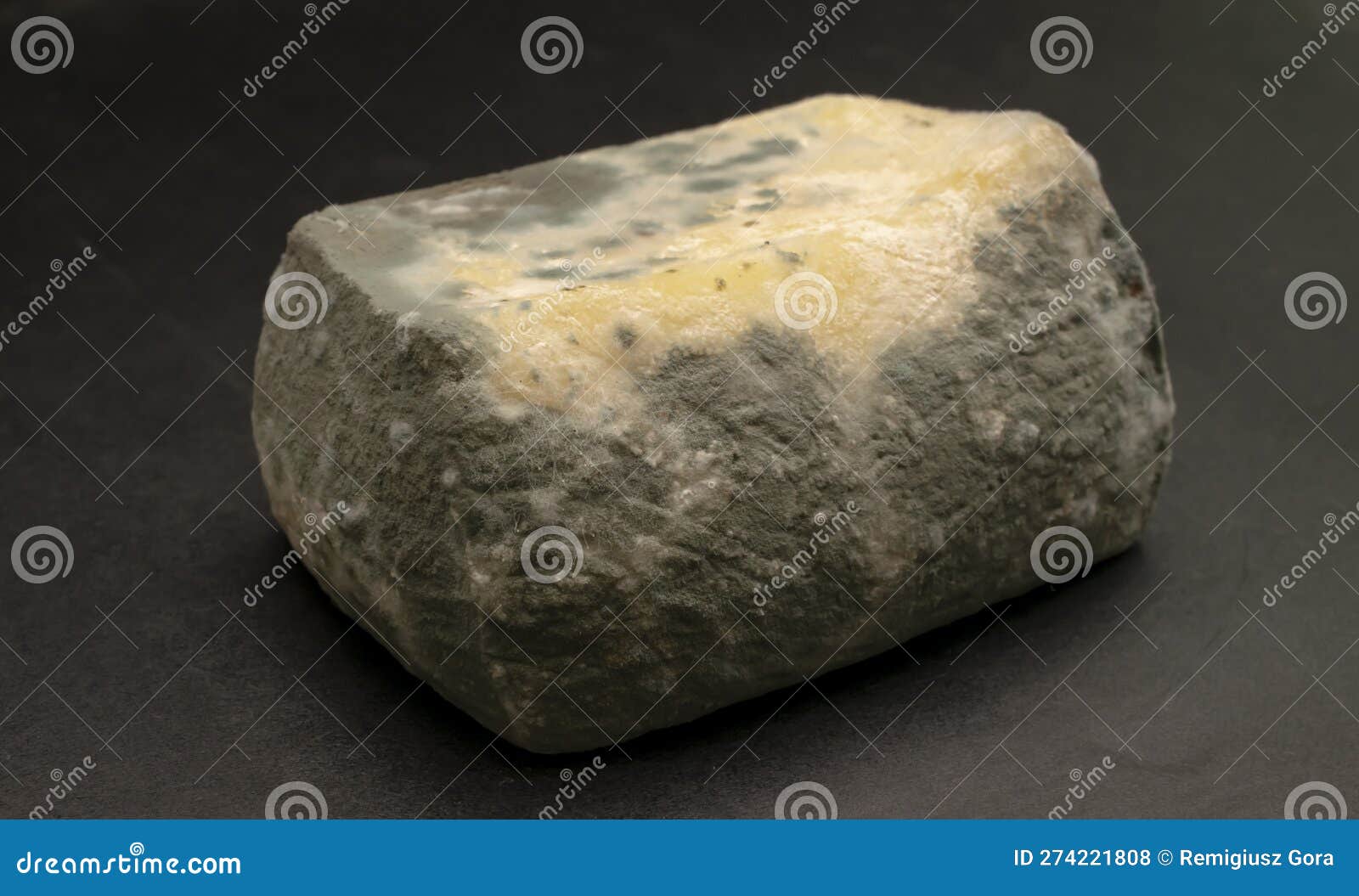 Ripening Yellow Cheese. Mold Covered Cheese, Spoiled Cheese Stock Photo ...