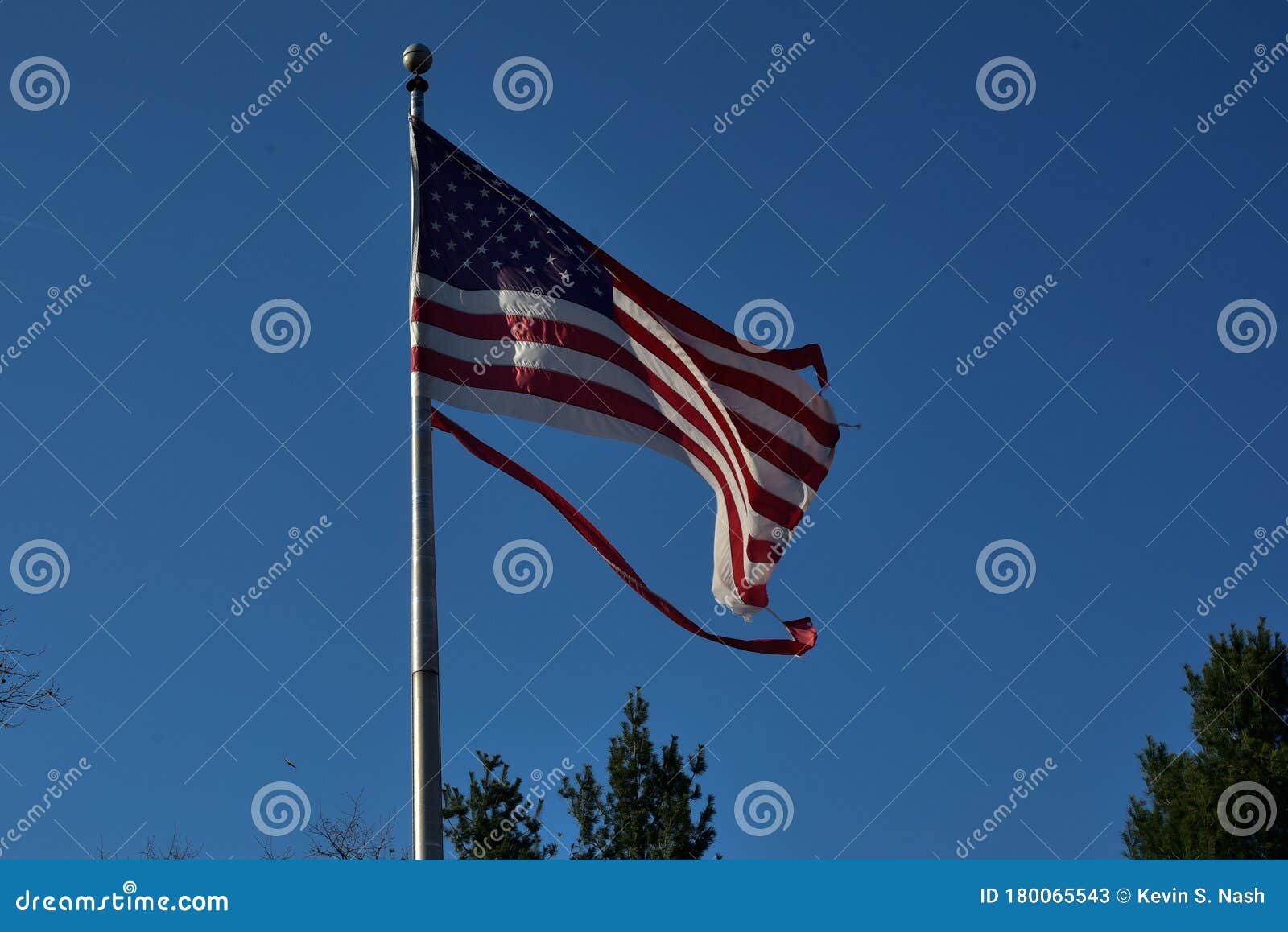 Ripped American Flag. stock image. Image of ripped, blue - 180065543