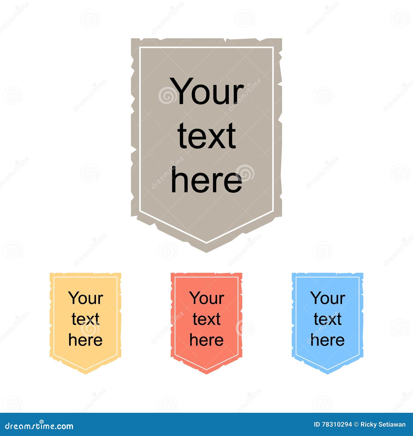 Ripped Banner stock illustration. Illustration of paper - 78310294