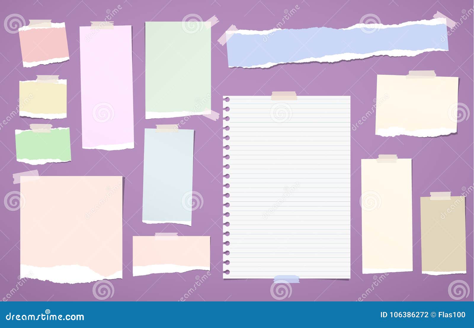 Violet Sticky Note Vector Illustration | CartoonDealer.com #69406316
