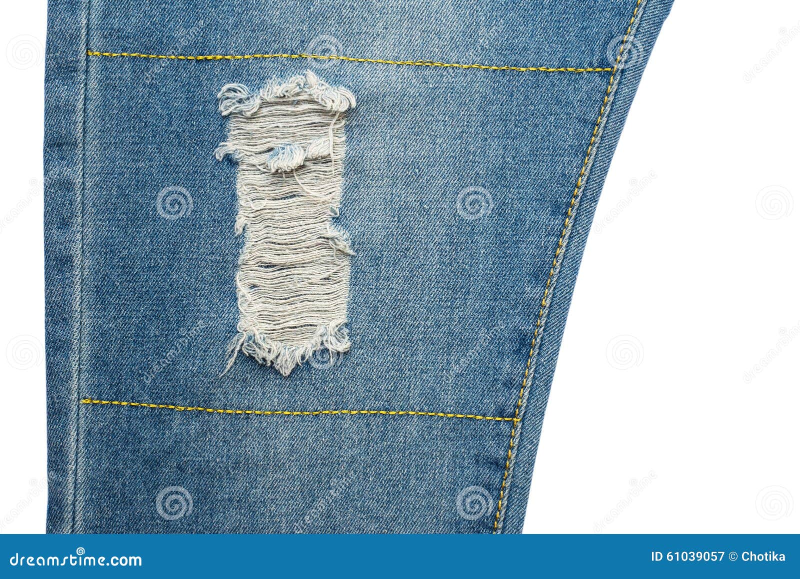 Ripped blue jeans stock image. Image of jeans, retro - 61039057