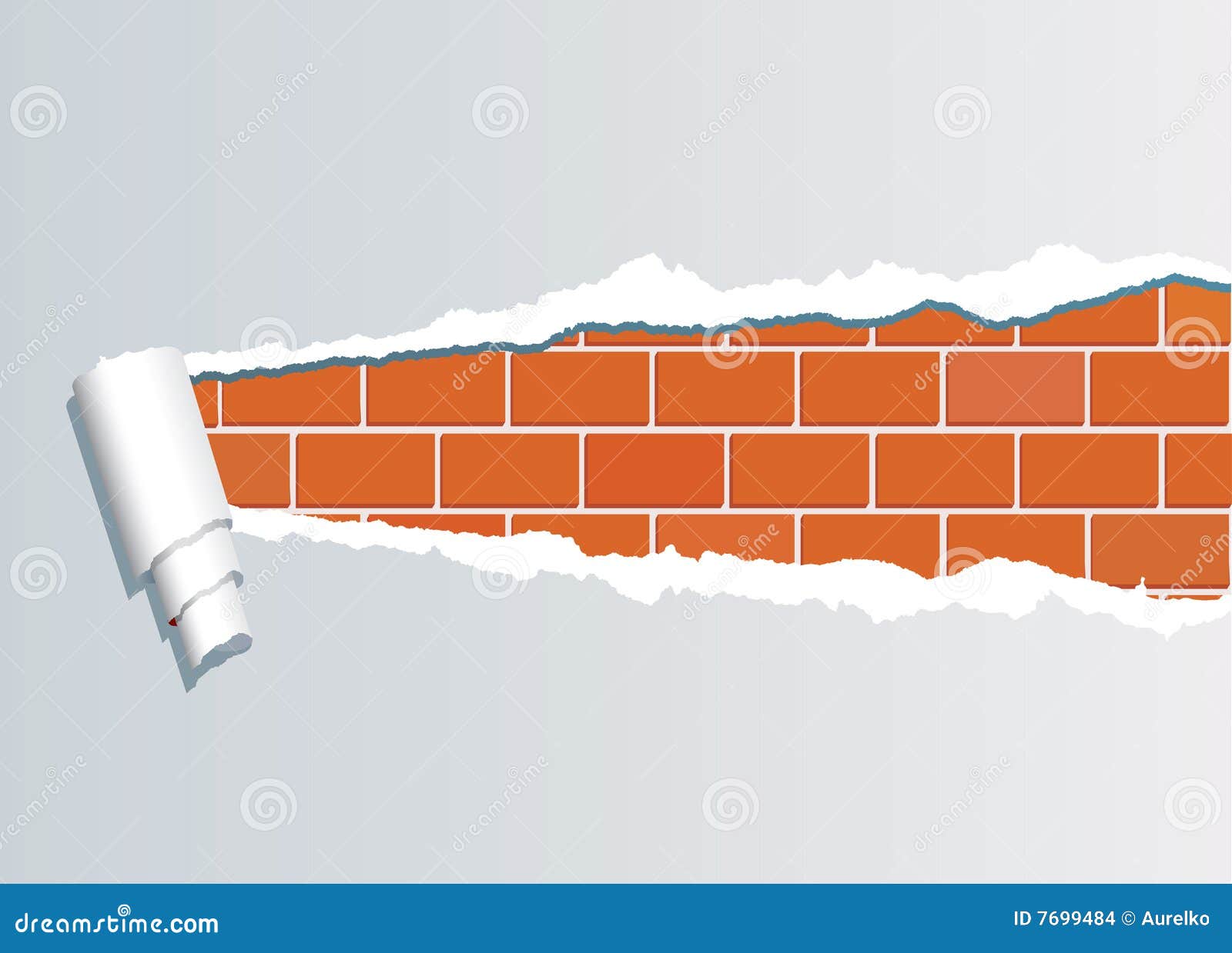 Ripped brickwall1 stock vector. Illustration of empty - 7699484