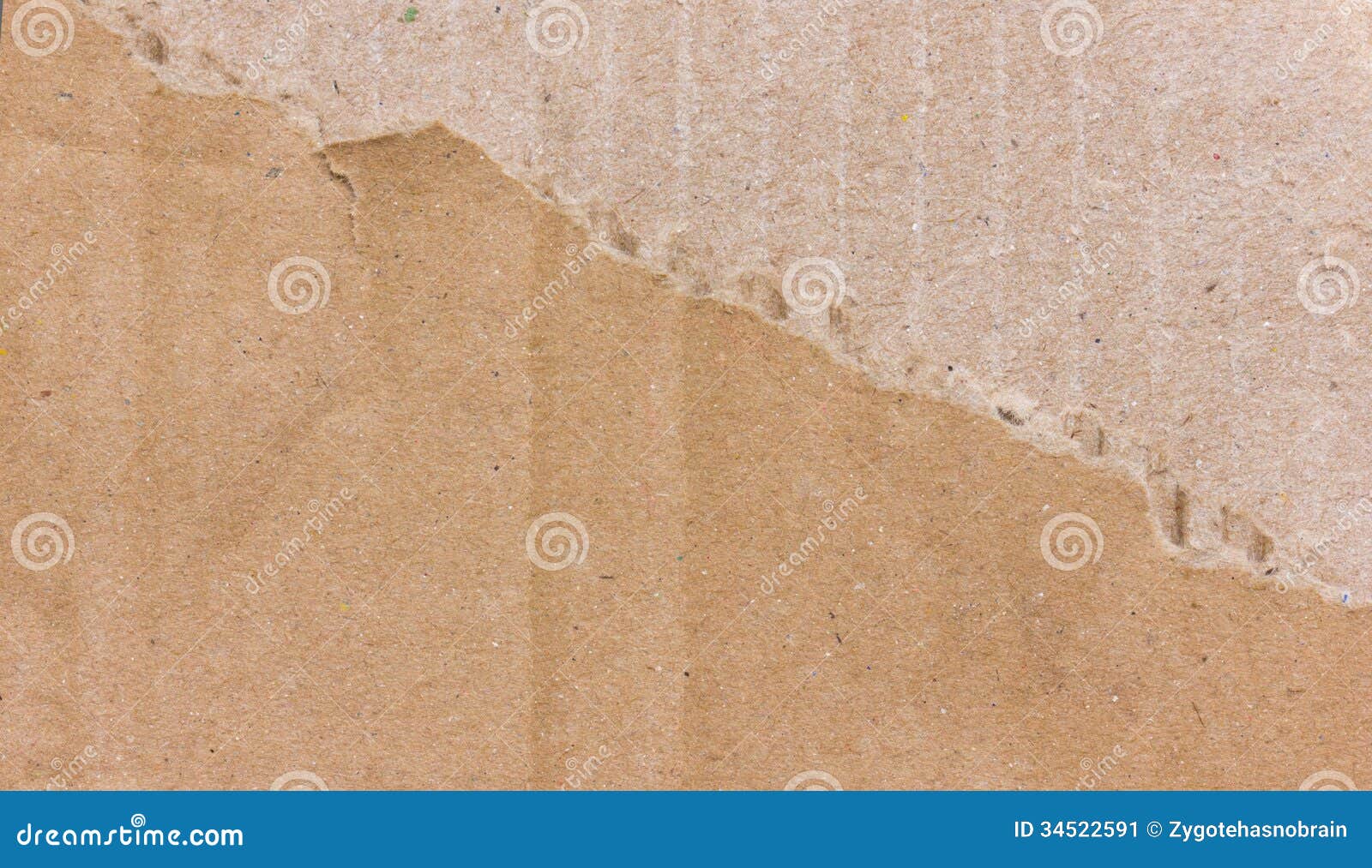 Ripped Brown Cardboard. stock image. Image of message - 34522591