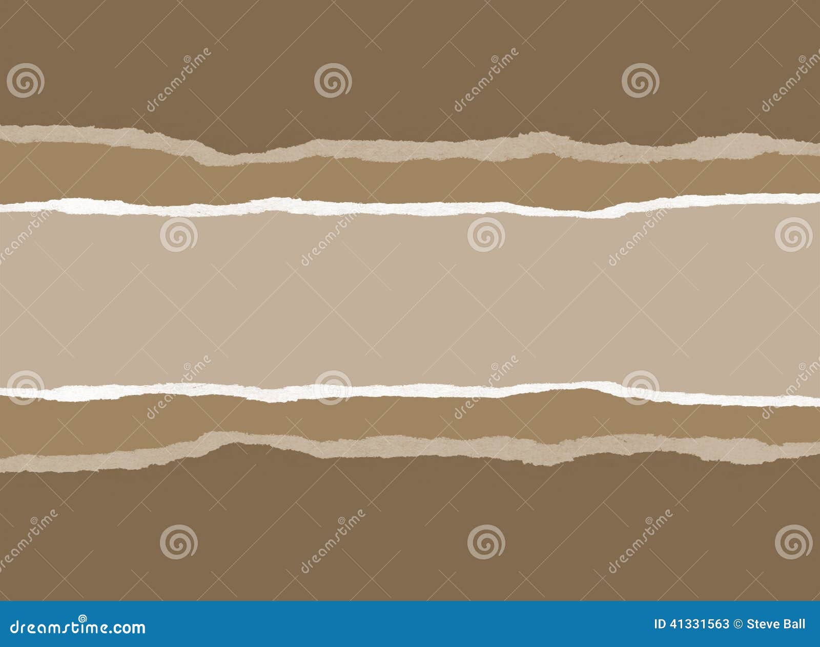 Ripped Brown Wrapping Paper Stock Illustration - Illustration of brown ...