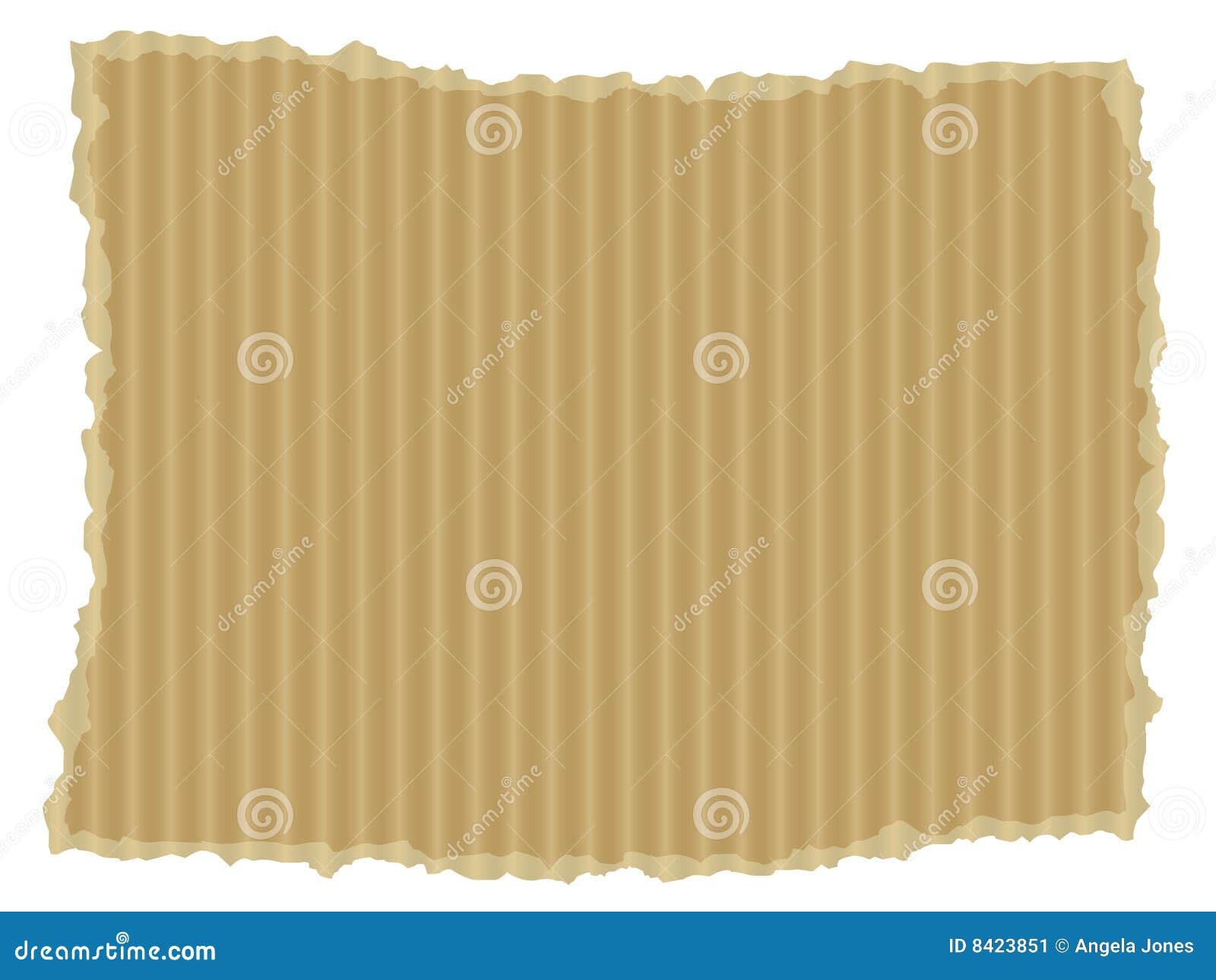 Ripped cardboard square stock vector. Illustration of isolated - 8423851