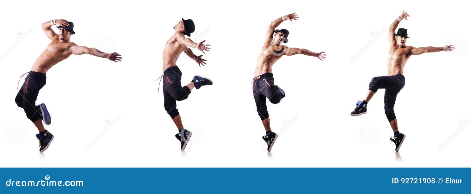 The Ripped Dancer Isolated on the White Stock Photo - Image of ...