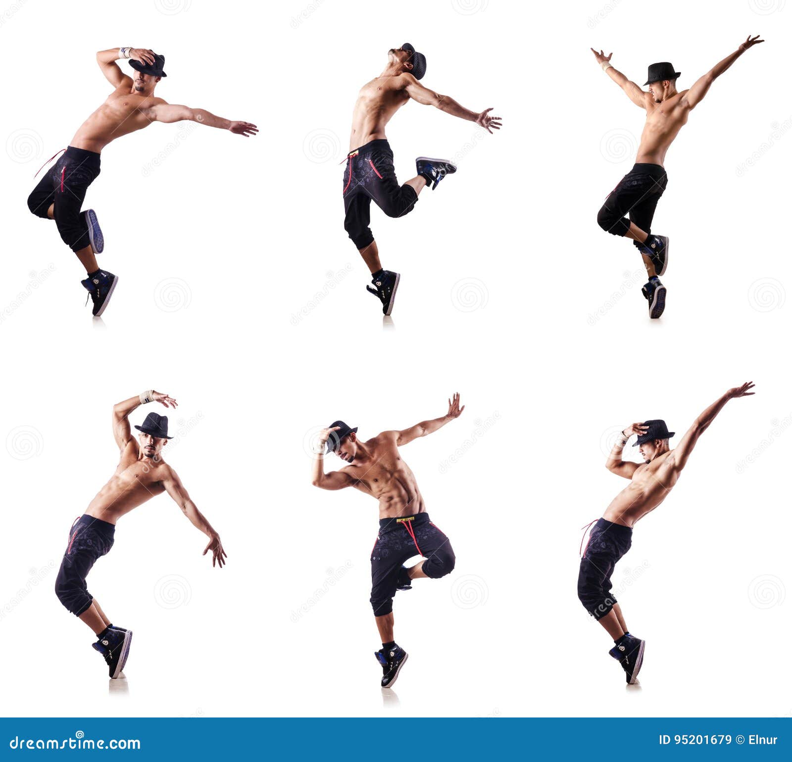 The Ripped Dancer Isolated on the White Stock Image - Image of male ...