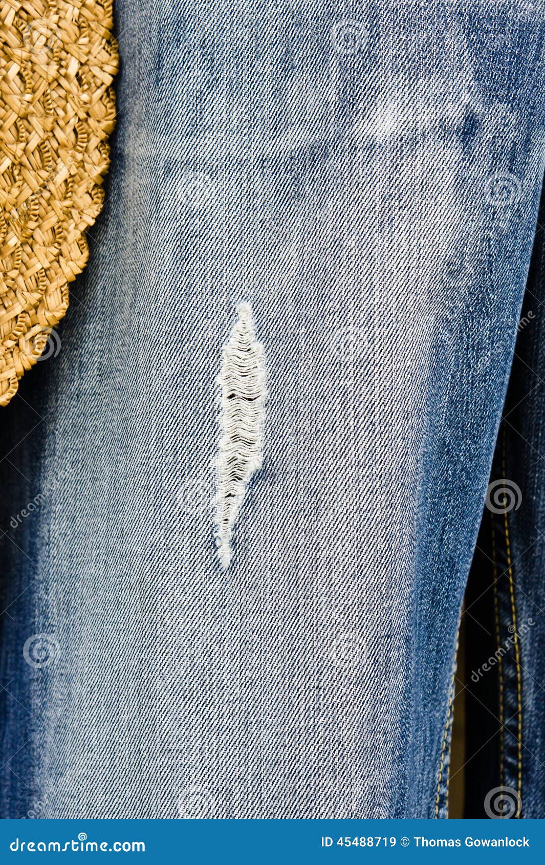 Ripped denim stock image. Image of detail, pants, store - 45488719