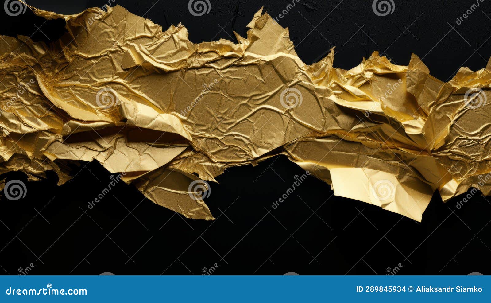 Ripped Gold Paper Against a Black Background Stock Photo - Image of ...