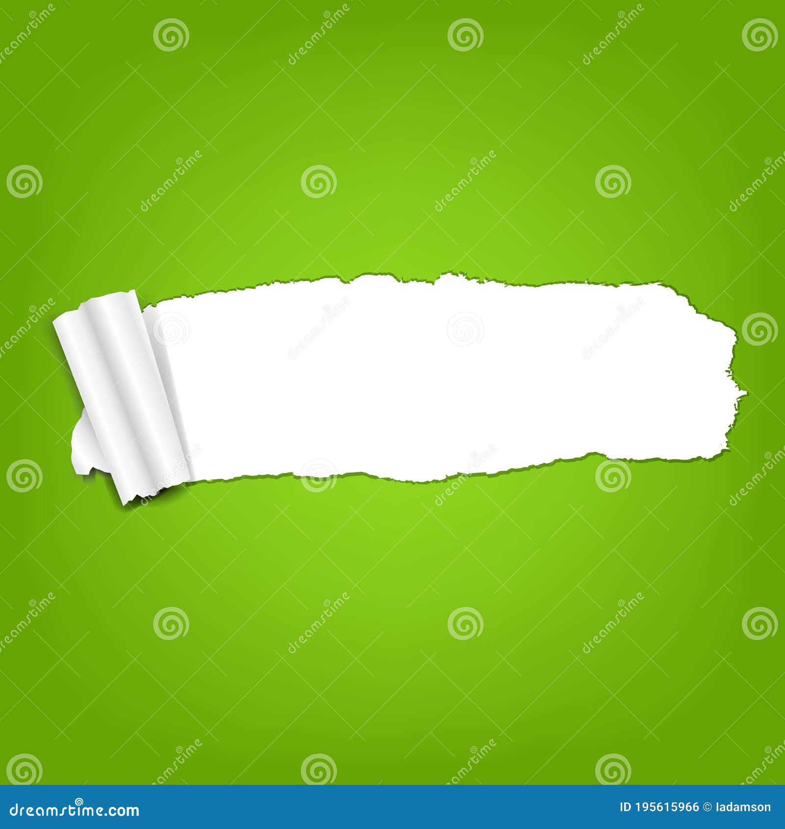 Ripped Green Paper Torn stock vector. Illustration of edge - 195615966