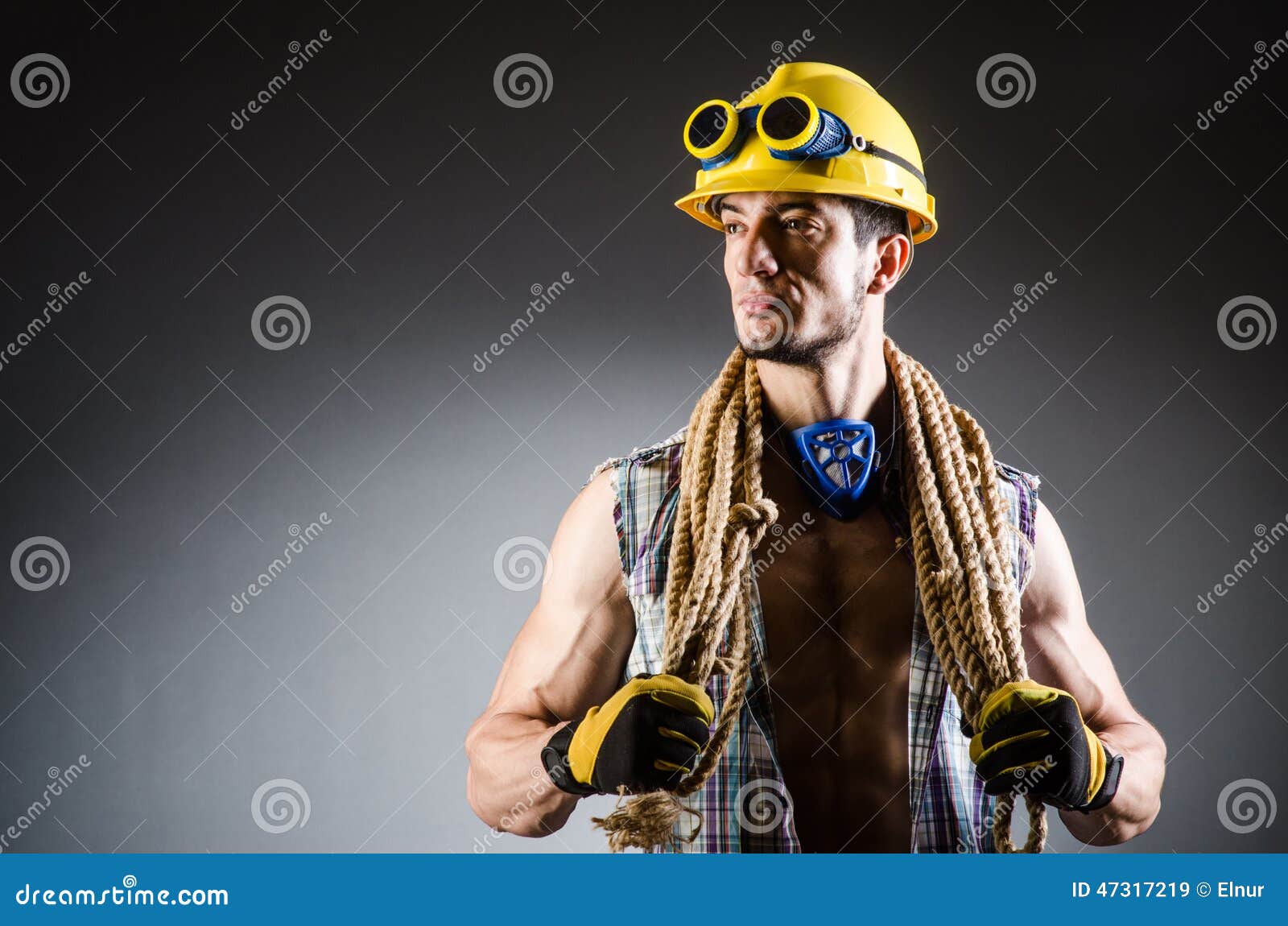 Ripped Muscular Builder Man Stock Image - Image of muscular, hats: 47317219