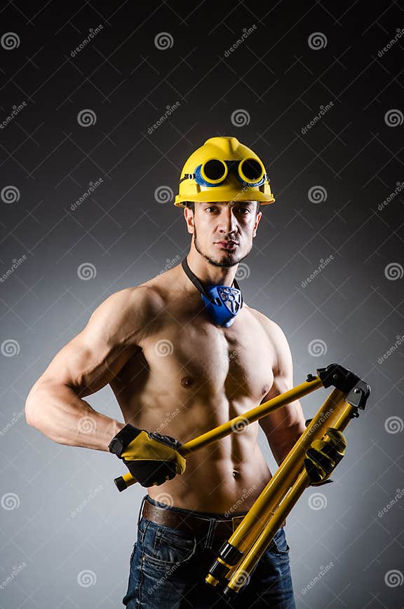 Ripped Muscular Builder Man Stock Photo - Image of male, muscles: 48300600