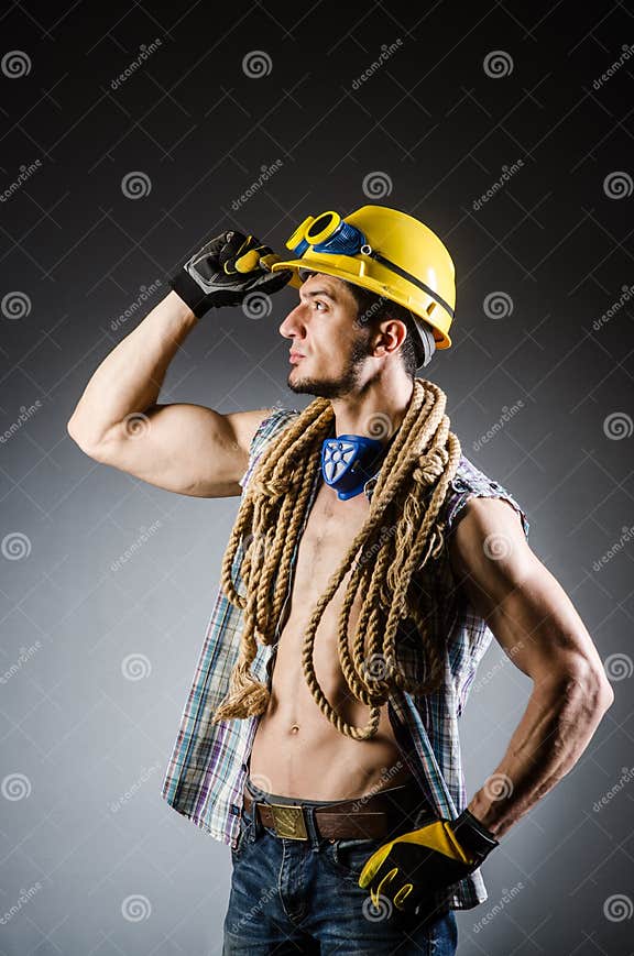 Ripped Muscular Builder Man Stock Photo - Image of laborer, naked: 51442948