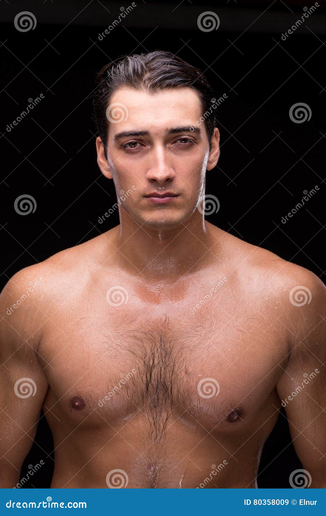 The Ripped Muscular Man With King Crown Stock Photography ...