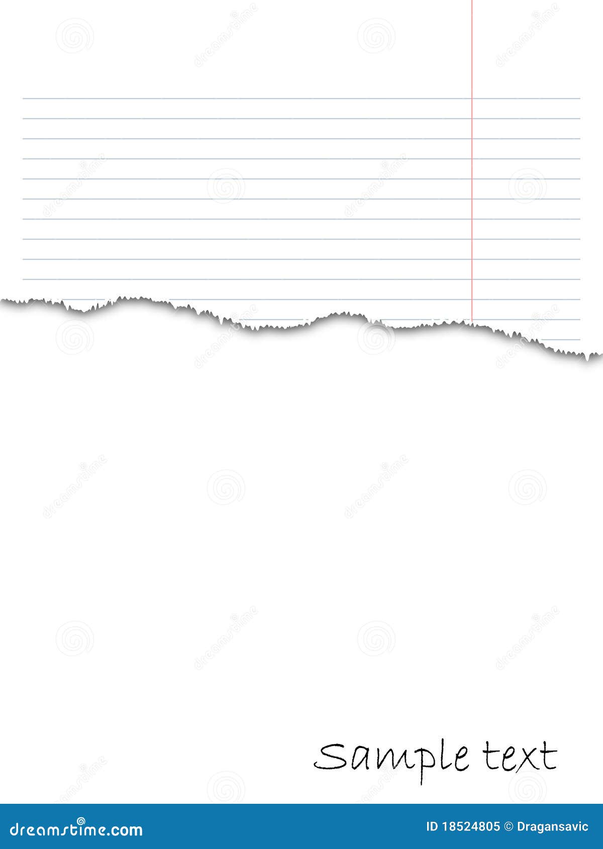 Ripped Note Paper Cartoon Vector | CartoonDealer.com #18524805