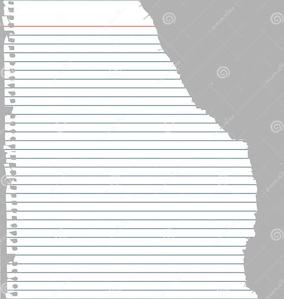 Ripped notebook paper stock vector. Illustration of notebook - 5761773