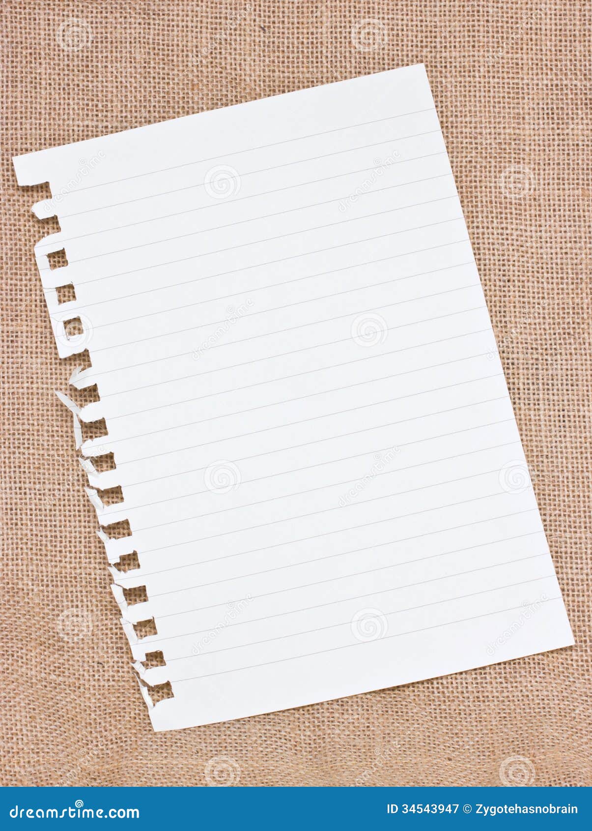 Ripped Off Blank Paper. stock image. Image of brown, canvas - 34543947