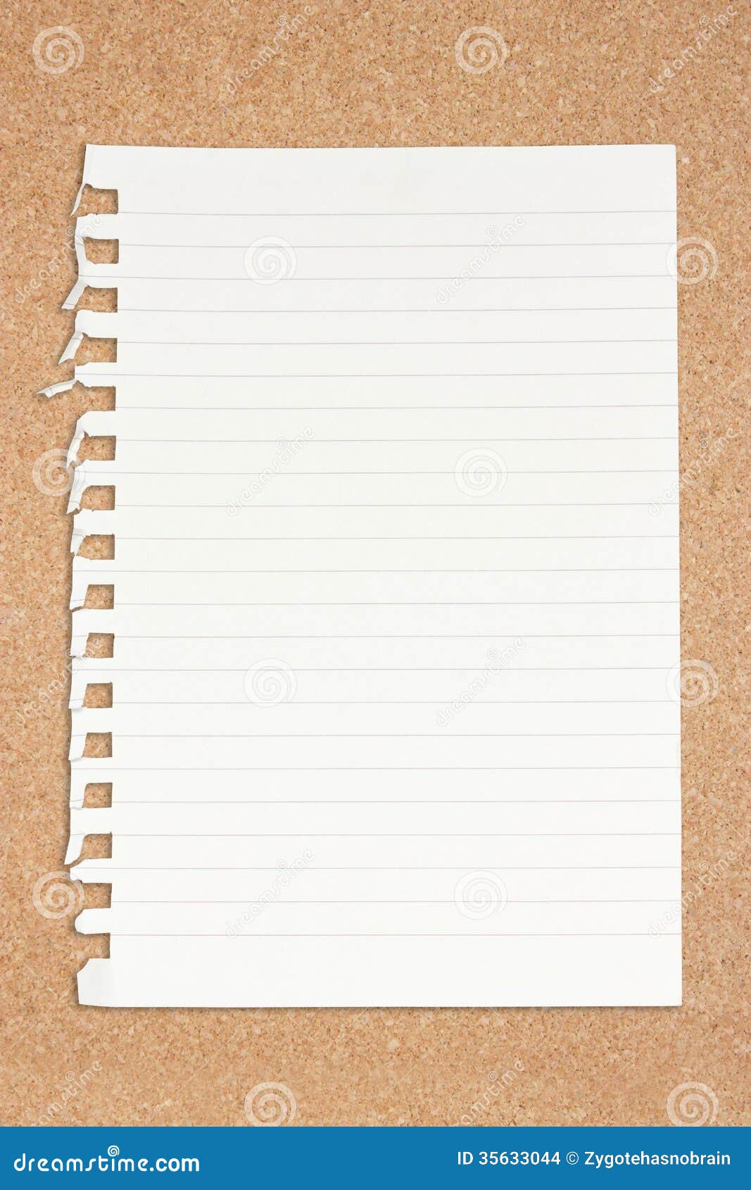 Ripped Off Blank Paper. stock photo. Image of board, text - 35633044