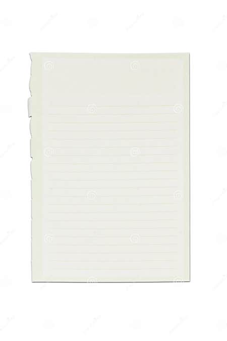 Ripped Off Paper from the Notebook. Stock Image - Image of empty ...